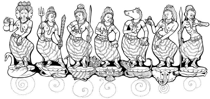 Artwork of A Garland of Forgotten Goddesses, Part 4 of 12 · Gāruḍam
